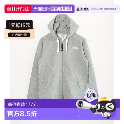 日本直邮The North Face 北面 Rearview 女士全拉链连帽卫衣 NTW6
