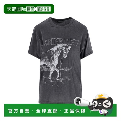 1h可退 香港直邮ANINE BING 女士 and Polos T恤灰色T恤 A0811713