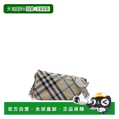 香港直邮BURBERRY 女士斜挎包 8089306 AW2024 灰色 Check Crossb