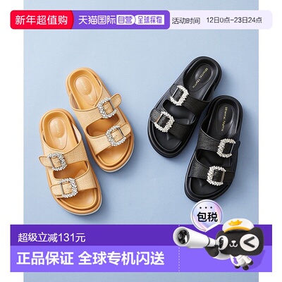 日本直邮Oriental Traffic 可视化扣带舒适凉鞋 [31225OR526BW002