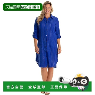 自营duffield laneThe Midi Flagler Coverup in Bright Blue Met