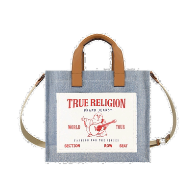 True Religion 中号口袋托特包 - 牛仔布 斜挎包【美国奥莱】直发