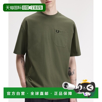 日本直邮FRED PERRY 男女同款 全棉宽松T恤 M3490