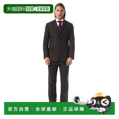 自营BYBLOS Cotton Two-Piece Men's Suit - brown 美国奥莱直发