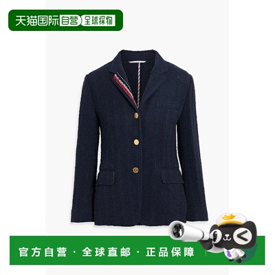 香港直邮Thom Browne 汤姆 布朗 女士 棉混纺花呢西装外套 FBC700