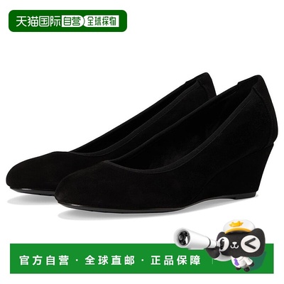 1h可退 【美国直邮】rockport 女士 时尚休闲鞋皮鞋一脚蹬坡跟鞋