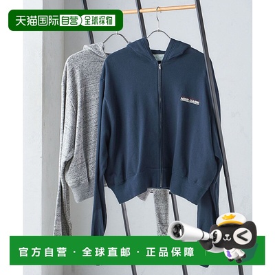 1h可退 日本直邮SHIPS NINE CASE 女士刺绣logo拉链连帽卫衣 3122