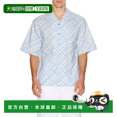 1h可退 香港直邮Marni 玛尼 男士 Cuban 衣领保龄球衬衫 CUMU0213