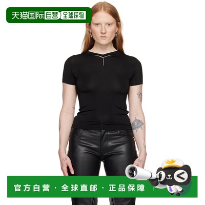 香港直邮Y PROJECT 女士 Y/Project 黑色 T恤 104TO004