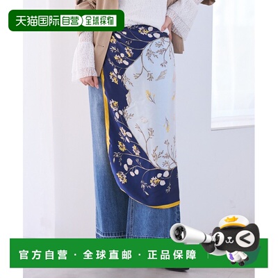 日本直邮VIS 女士 90cm大尺寸印花方巾 2026ABVN16030