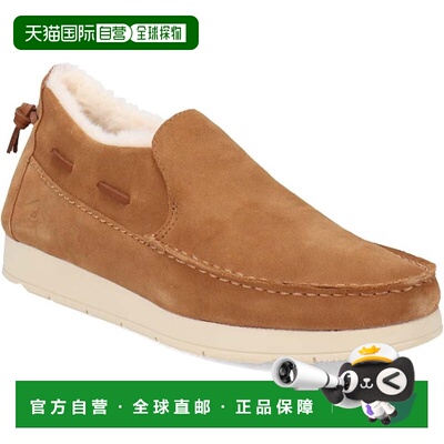 自营Sperry Moc Sider男式棕色绒面圆头拖鞋休闲鞋JOBB1096-棕色