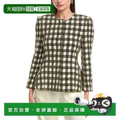 自营Oscar de la Renta Chenille Tweed Silk-Lined Wool-Blend J