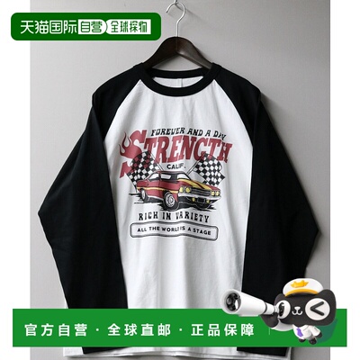 1h可退 日本直邮Starting Over男女同款拉格兰印花长袖T恤 324606