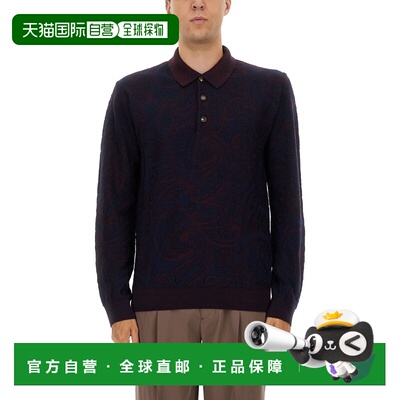香港直邮ETRO 男士POLO衫 MRKF0028AQ298S9883 AW2025 蓝色