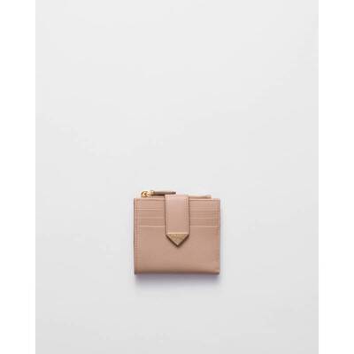 PRADA（2025）小号皮革和Saffiano皮革钱包
