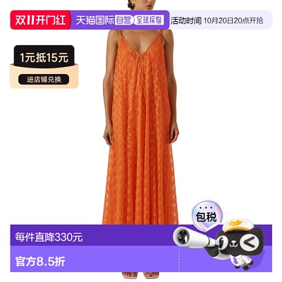 自营Shona Joy Sol Lace Plunged Maxi Dress - red 美国奥莱直发