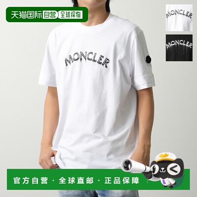 日本直邮Moncler T 恤 8C00002 89A17 男士圆领短袖剪裁缝制徽标