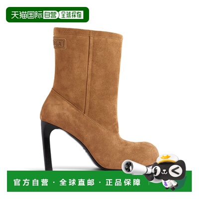 欧洲直邮BALENCIAGA (2025) 女士 Fargo 棕色踝靴巴黎世家高跟