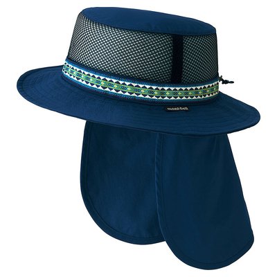 日潮跑腿Montbell蒙贝欧儿童帽子可拆卸遮阳百搭透气帽子1118525