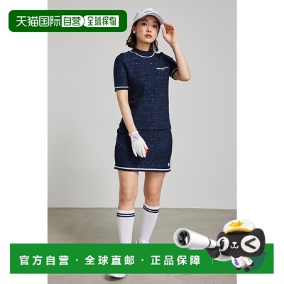 日本直邮Rienda 针织粗花呢紧身裙 JW/SK NVY [RI3465EW25708] 藏