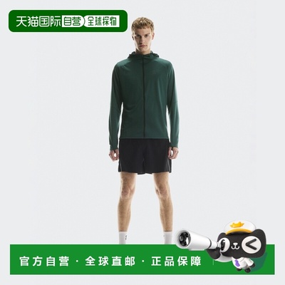 自营欧洲直邮ON昂跑 Climate系列男士螺旋藻绿聚酯纤维口袋连帽卫
