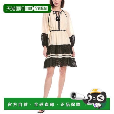 自营 Stellah分层瑞士圆点迷你连衣裙-白色 美国奥莱直发