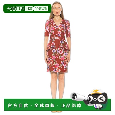 自营 alexia admorAtlas Dress - red floral 美国奥莱直发连衣裙