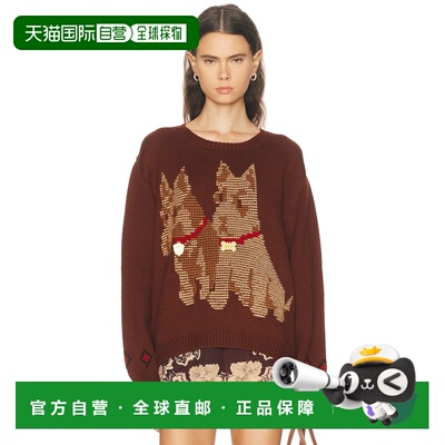1h可退 美国直邮Bode 女士 Scottie 毛衣 MRS26KT016 brown棕色