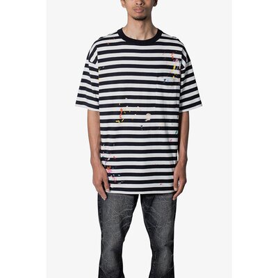 mnml|Paint Splatter T 恤 - 黑色/白色