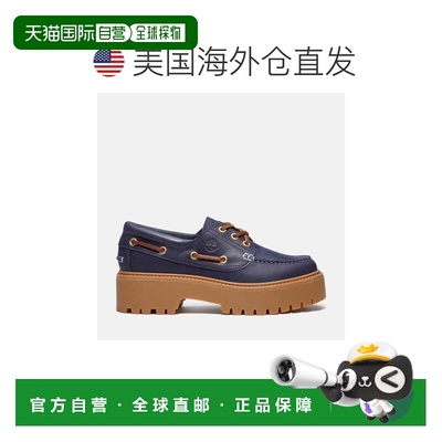 自营timberlandWomen's Stone Street Platform Boat Shoe - dark