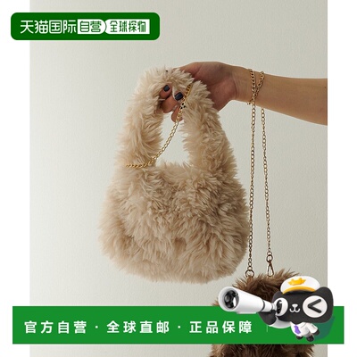 1h可退 日本直邮THE PAUSE 女装 仿毛绒迷你包 2way可拆链设计 WG