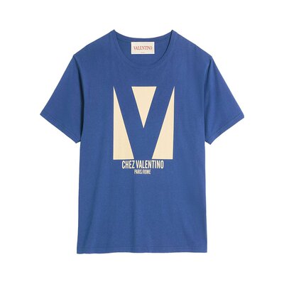 VALENTINO 男士T恤 VMG16PAQ9B01 SS2025 蓝色 短袖T恤