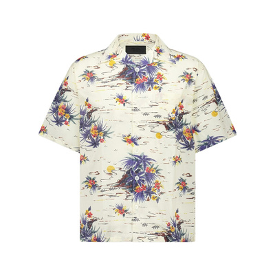 PRADA 男士衬衫 UCS41416YKF0032 SS2025 花色 短袖衬衫