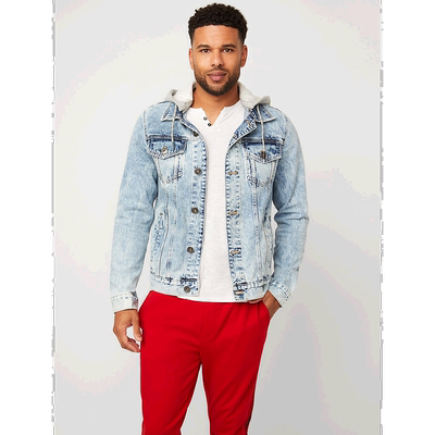 自营 guess Harold 连帽牛仔春秋外套夹克 浅水洗 美国奥莱直发