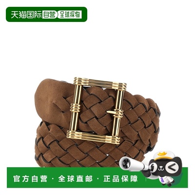 1h可退 香港直邮Etro 艾特罗 女士 Motif and Front 棕色编织带扣