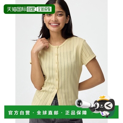 香港直邮GU by Uniqlo 前钮扣点T E+下摆针织衫OSQ