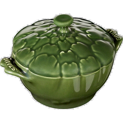 自营 Staub 陶瓷 16 盎司小洋蓟砂锅 - 罗勒 - 罗勒 美国奥莱直发
