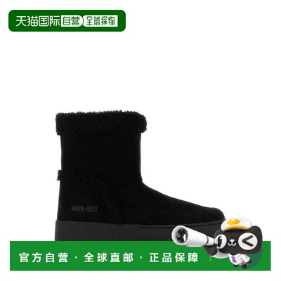1h可退 香港直邮moon boot 月亮靴 女士 LTrack Tina 黑色绒面革