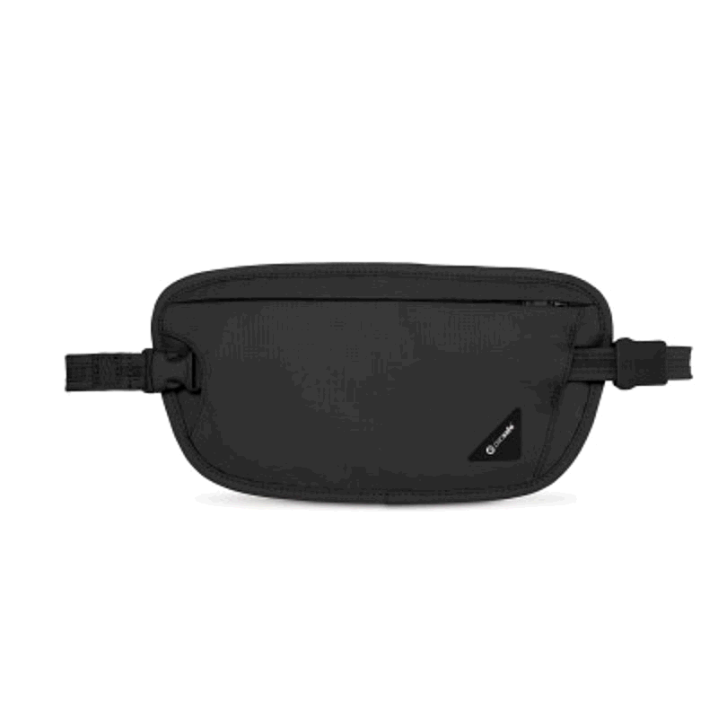 香港直邮Pacsafe戶外贴身防盗腰包黑色户外耐磨防水OP10153100