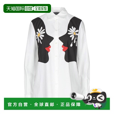 1h可退 香港直邮moschino 女士 Blouses 花纹衬衫 white白色 舒适