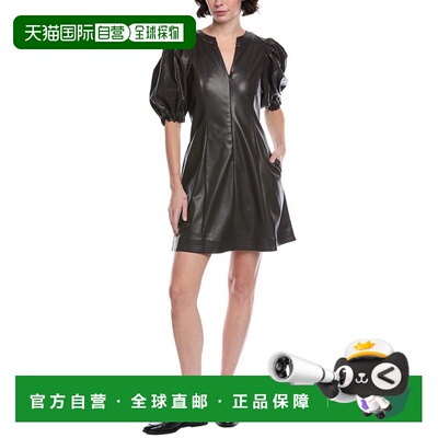 自营Stellah Puff Sleeve A-Line Dress - brown 美国奥莱直发