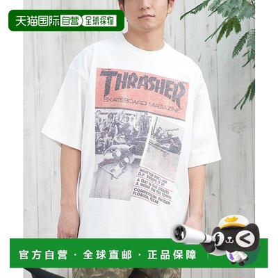 1h可退 日本直邮THRASHER 男女同款印花宽松短袖T恤 252TH1ST036