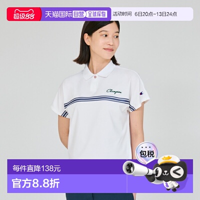 日本直邮Champion 女士短袖高尔夫polo衫 [CW-DG303] 高尔夫服装