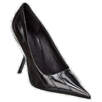 自营salvatore ferragamoFerragamo Erica X5 缎面高跟鞋 - 黑色