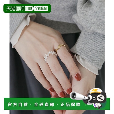 1h可退 日本直邮SMELLY 女士 小粒珍珠风 Surgical不锈钢 双环叠