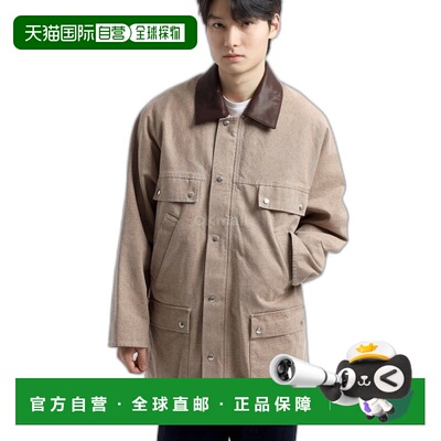 韩国直邮AURALEE 水洗有机帆布狩猎夹克 浅棕色 (A24AB01HG) 夹克