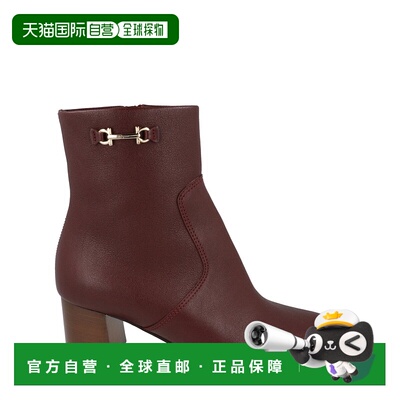 自营salvatore ferragamoOtello Leather Booties - nebbiolo 美
