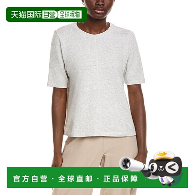 自营EILEEN FISHER Crewneck Top - White 女装上衣美国直发奥莱