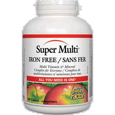 直邮Natural Factors Super Multi 复合维生素和矿物质胶囊自然