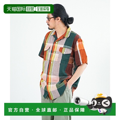 日本直邮[01-8067-C44]orSlow 短袖原创格纹工作衬衫 短袖原创格